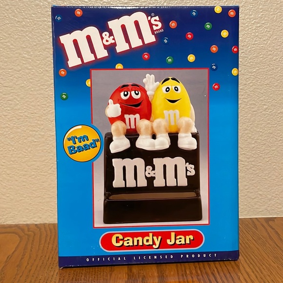M&M'S | Other | Mms Candy Jar With Red And Yellow Characters | Poshmark